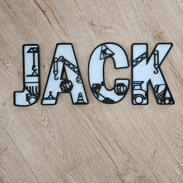 Little Miss Viking - Construction Letters Large