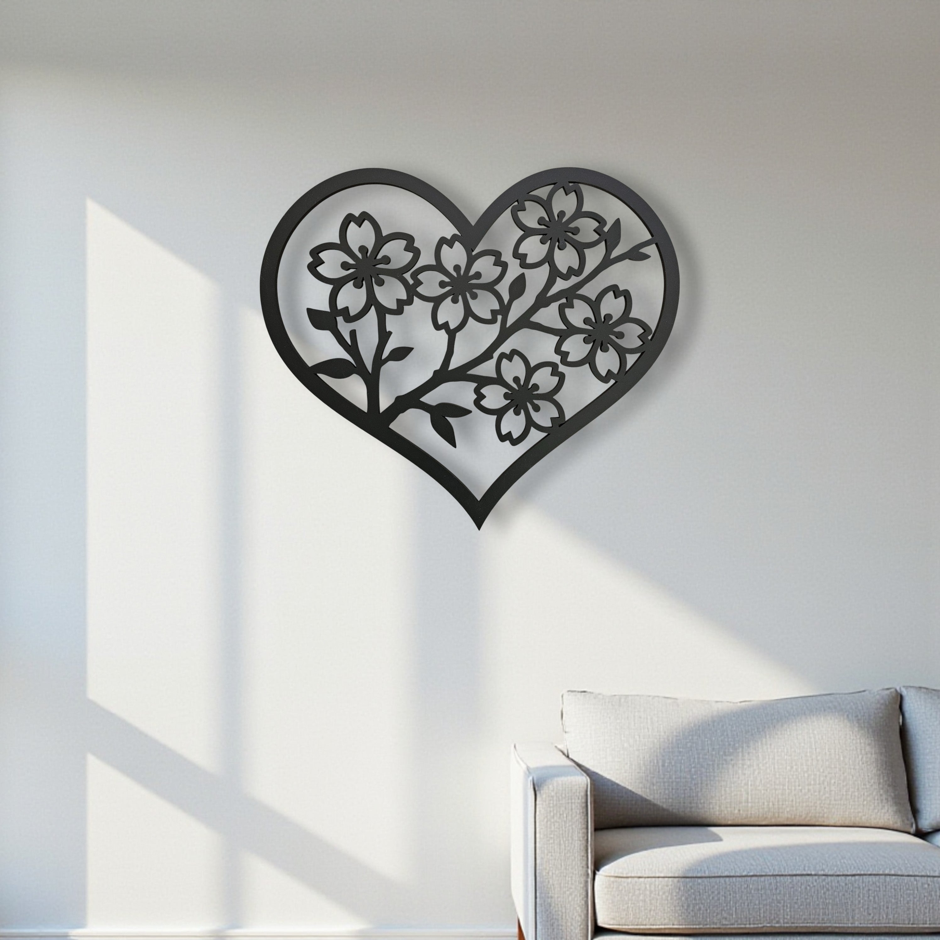 Little Miss Viking - Floral Heart Wall Art