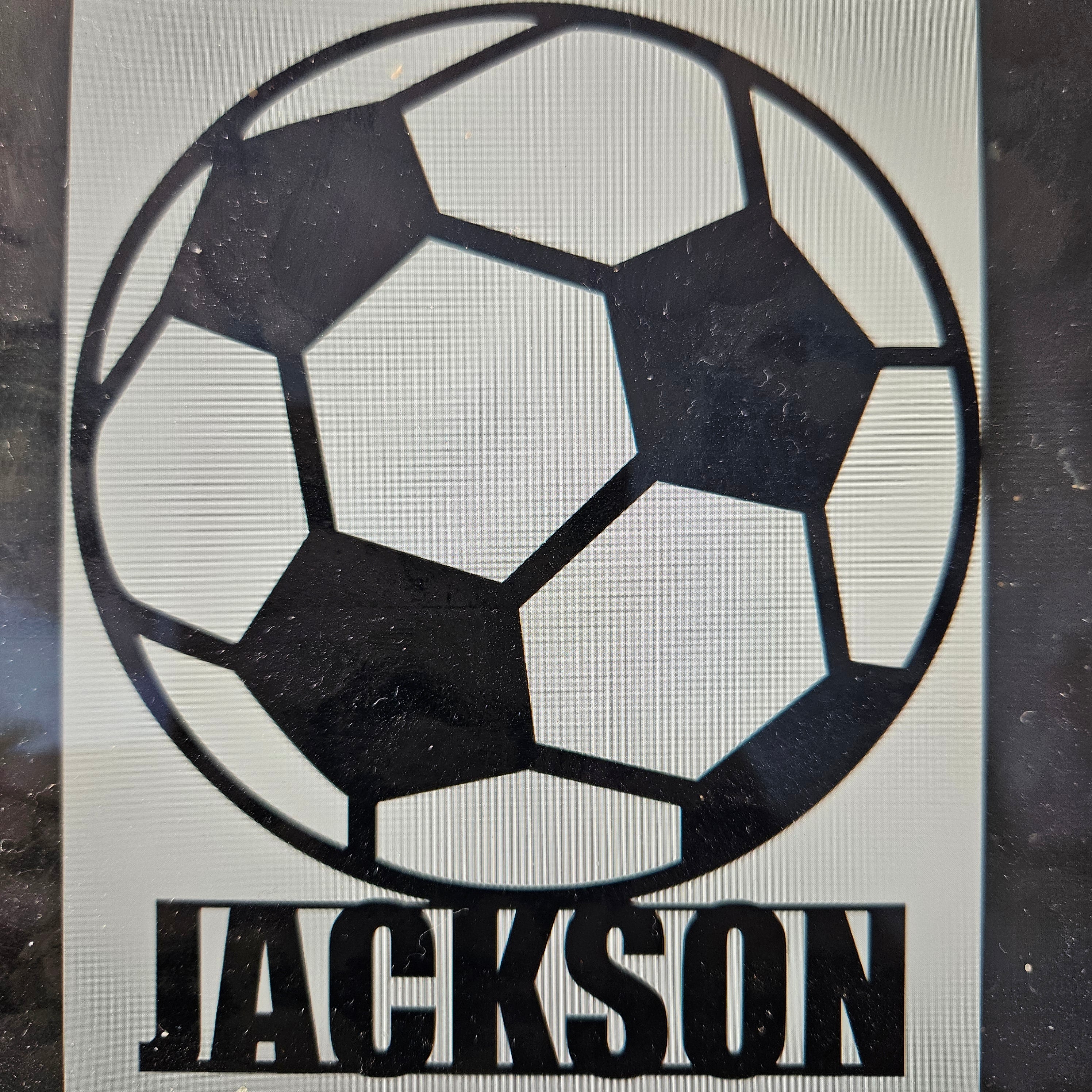 Little Miss Viking - Soccer Ball Personalised Name Plaque